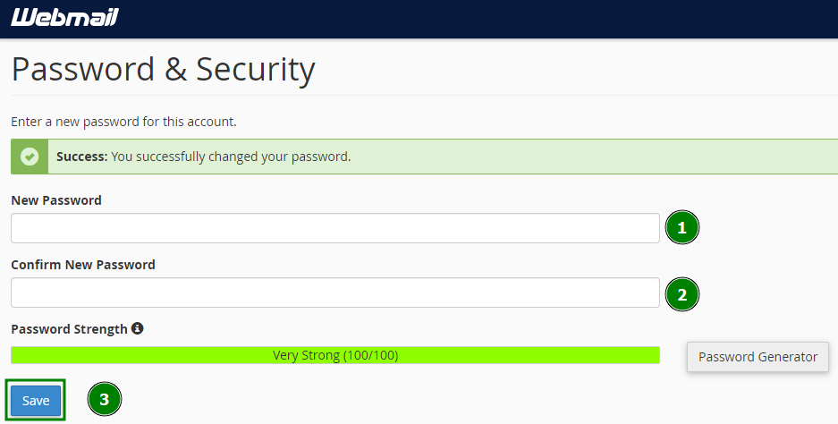 How to change password for your cPanel email account